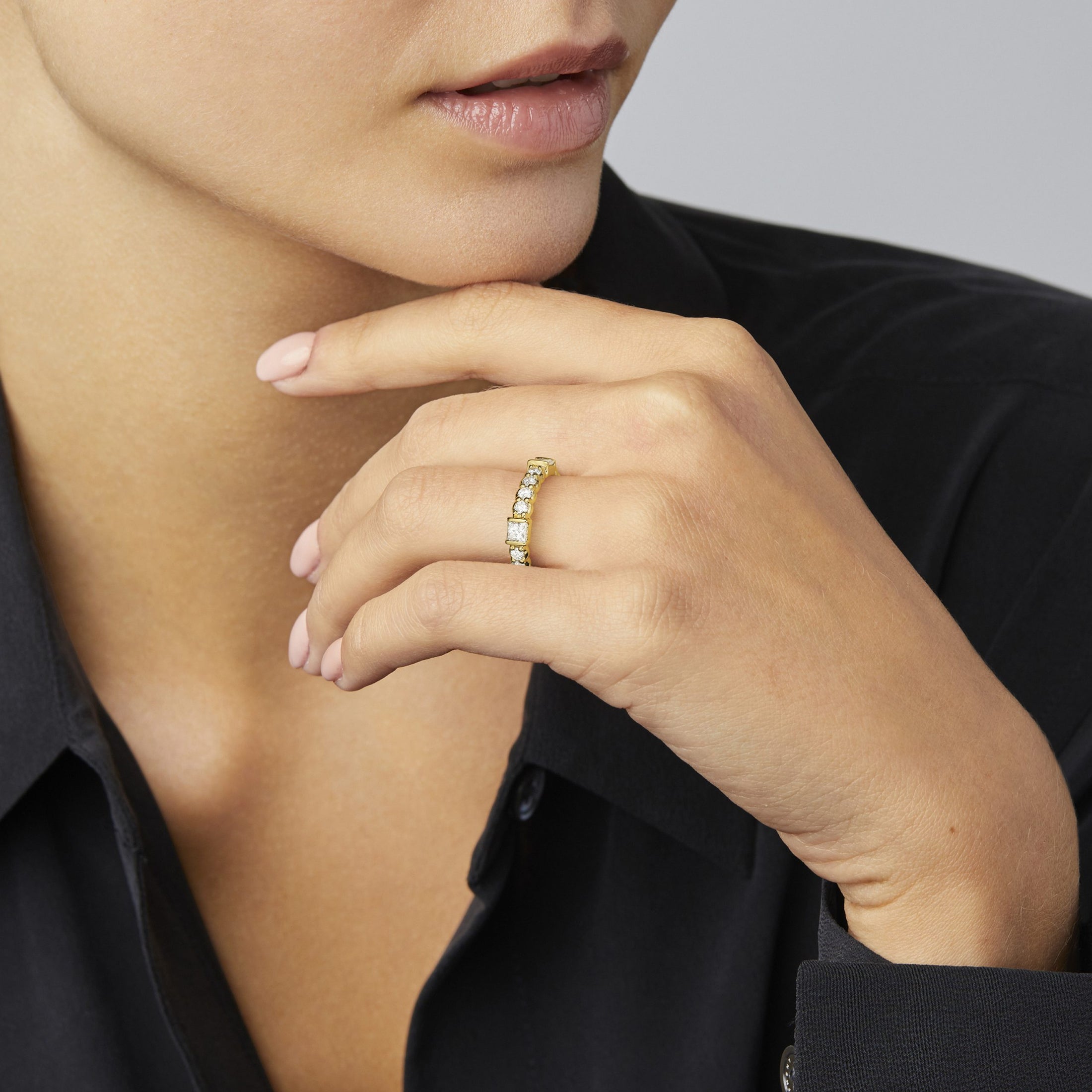 Pinpoint Square Diamond Eternity Ring – Paul Morelli Design, Inc.